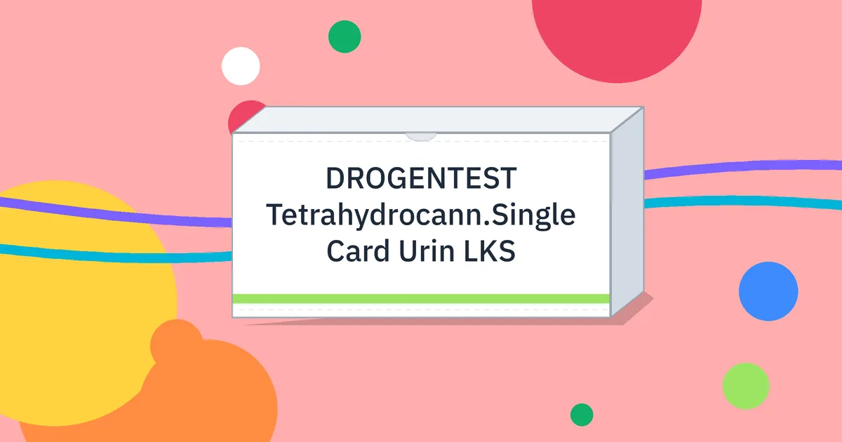 Symbolbild: Packung mit der Aufschrift DROGENTEST Tetrahydrocann.Single Card Urin LKS (PZN 03680751) – Verfügbarkeit und Bezug in Apotheken in Frankfurt am Main