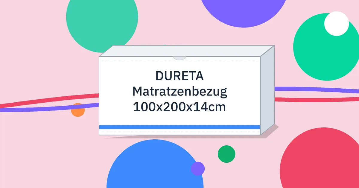 Symbolbild: Packung mit der Aufschrift DURETA Matratzenbezug 100x200x14cm (PZN 01855407) – Verfügbarkeit und Bezug in Apotheken in Frankfurt am Main