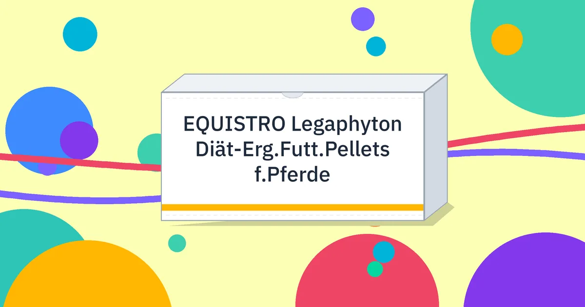 Symbolbild: Packung mit der Aufschrift EQUISTRO Legaphyton Diät-Erg.Futt.Pellets f.Pferde (PZN 16361846) – Verfügbarkeit und Bezug in Apotheken in Frankfurt am Main
