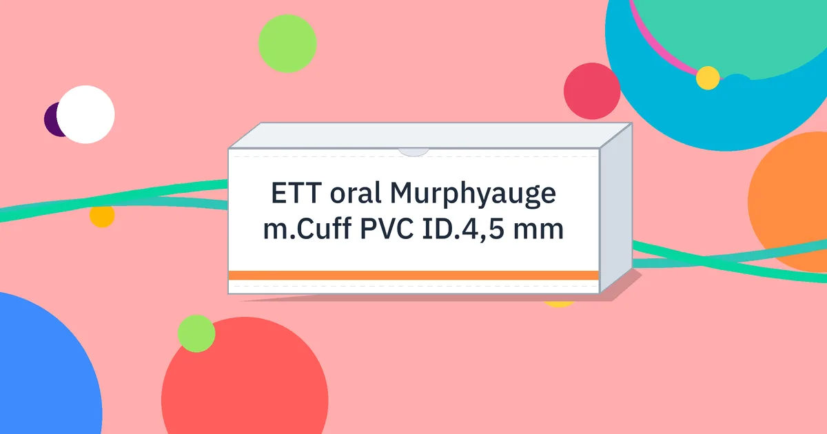 Symbolbild: Packung mit der Aufschrift ETT oral Murphyauge m.Cuff PVC ID.4,5 mm (PZN 19121060) – Verfügbarkeit und Bezug in Apotheken in Frankfurt am Main