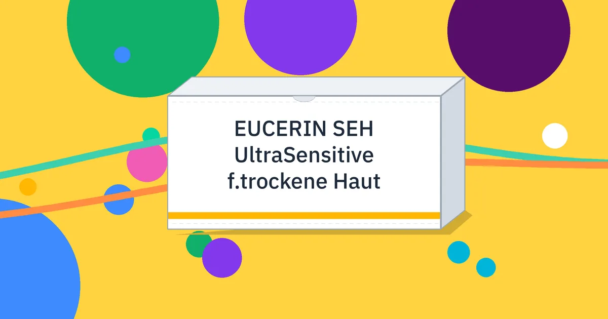 Symbolbild: Packung mit der Aufschrift EUCERIN SEH UltraSensitive f.trockene Haut (PZN 10268672) – Verfügbarkeit und Bezug in Apotheken in Frankfurt am Main