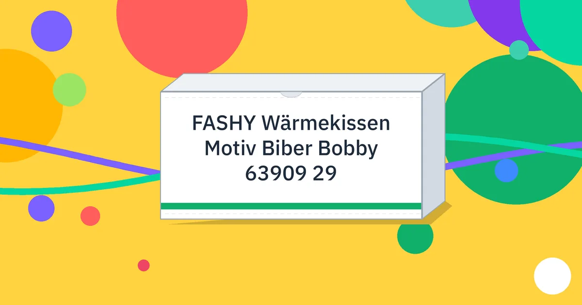 Symbolbild: Packung mit der Aufschrift FASHY Wärmekissen Motiv Biber Bobby 63909 29 (PZN 15573121) – Verfügbarkeit und Bezug in Apotheken in Frankfurt am Main