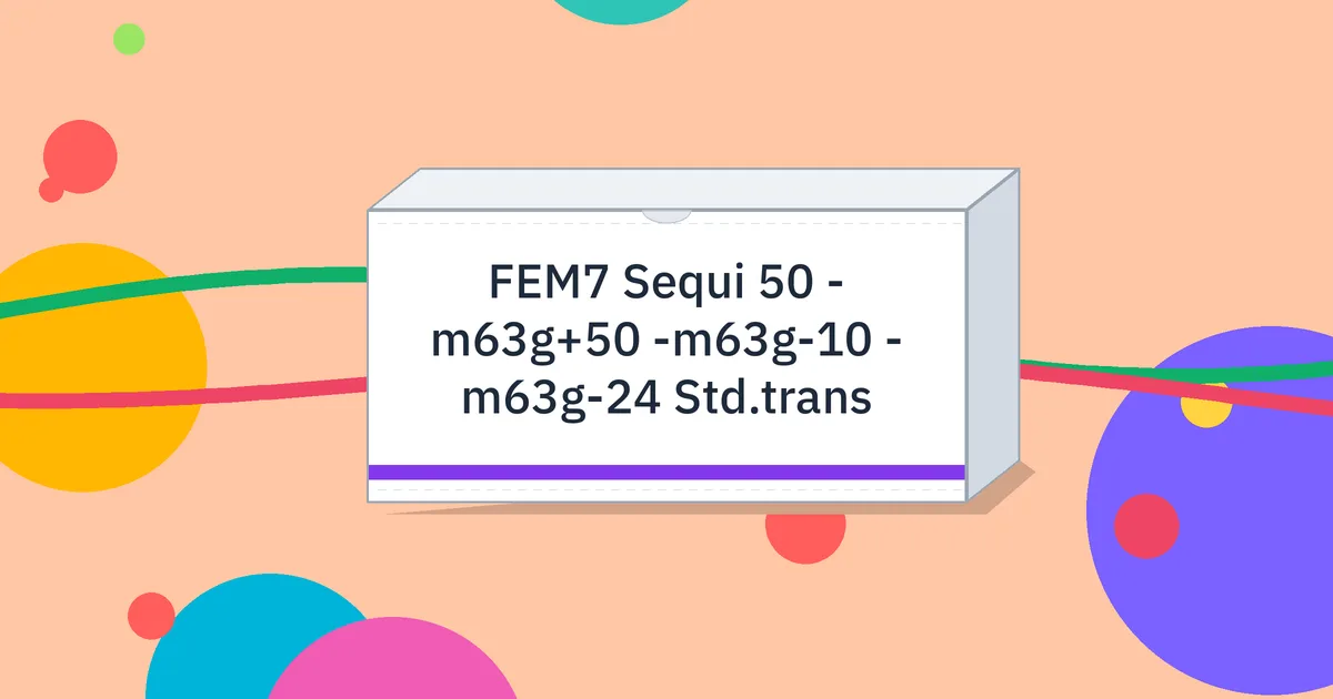 Symbolbild: Packung mit der Aufschrift FEM7 Sequi 50 -m63g+50 -m63g-10 -m63g-24 Std.trans (PZN 10541406) – Verfügbarkeit und Bezug in Apotheken in Frankfurt am Main
