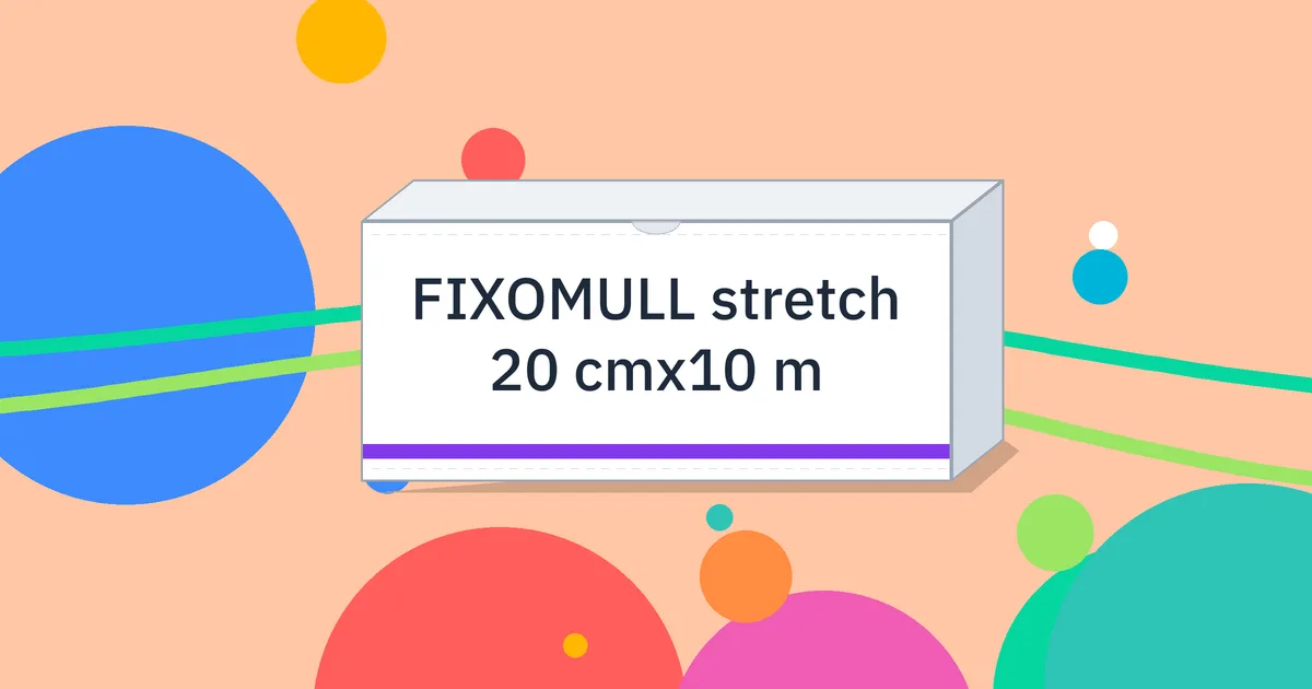 Symbolbild: Packung mit der Aufschrift FIXOMULL stretch 20 cmx10 m (PZN 09177786) – Verfügbarkeit und Bezug in Apotheken in Frankfurt am Main
