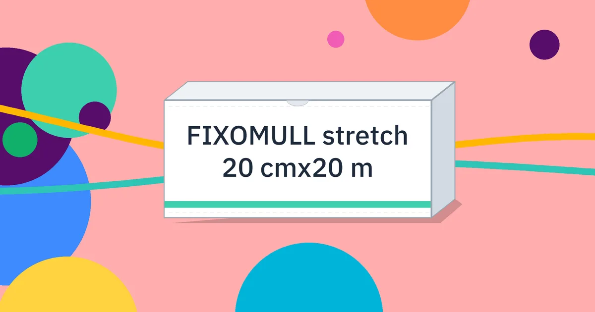 Symbolbild: Packung mit der Aufschrift FIXOMULL stretch 20 cmx20 m (PZN 18127043) – Verfügbarkeit und Bezug in Apotheken in Frankfurt am Main