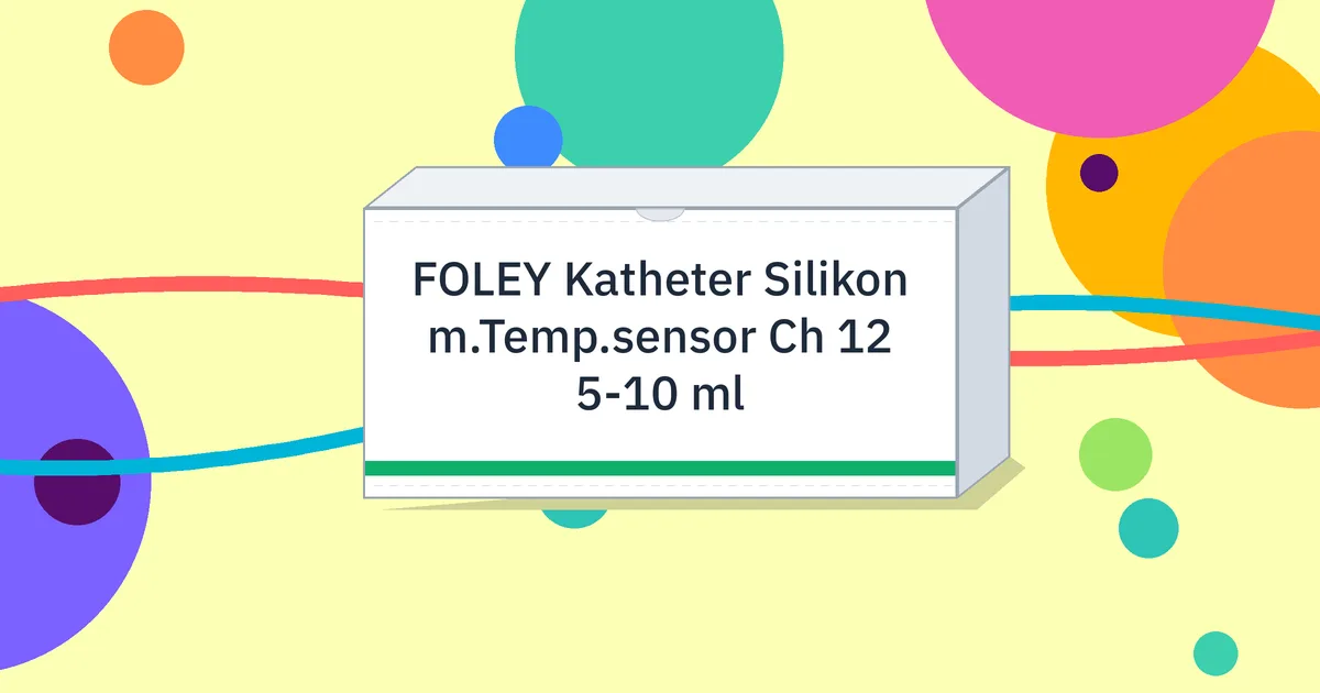 Symbolbild: Packung mit der Aufschrift FOLEY Katheter Silikon m.Temp.sensor Ch 12 5-10 ml (PZN 05510674) – Verfügbarkeit und Bezug in Apotheken in Frankfurt am Main