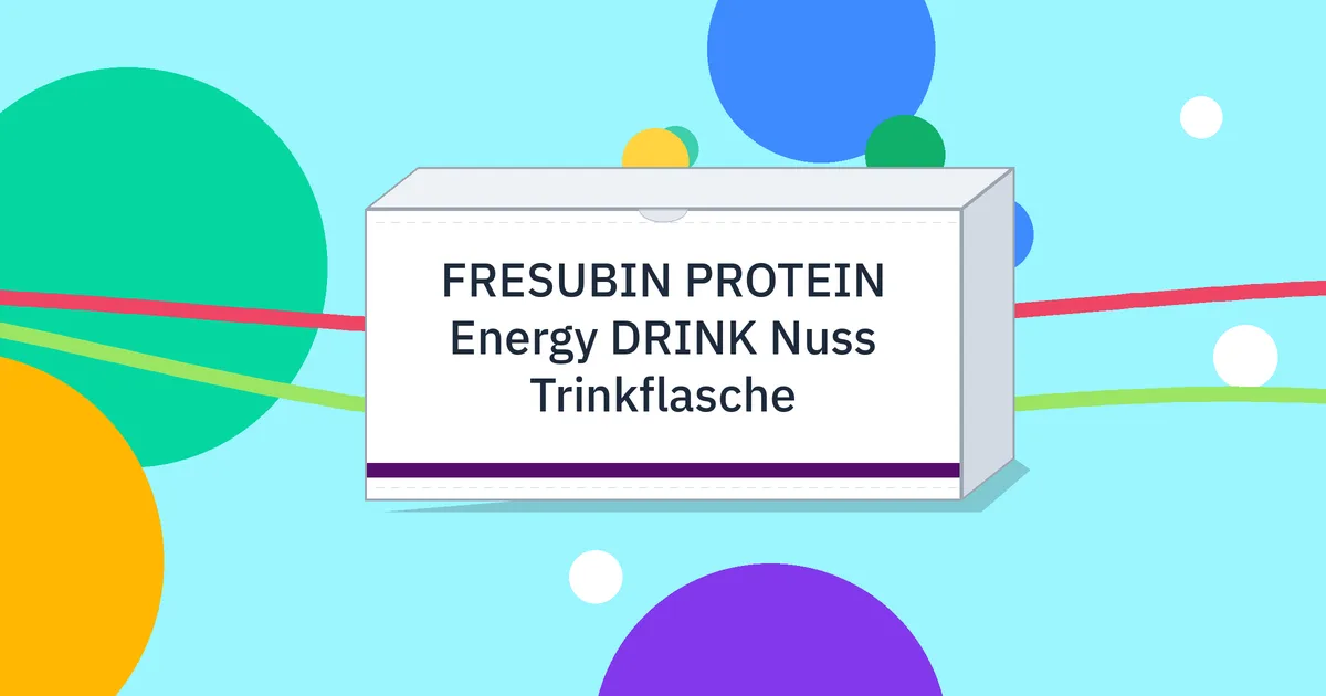 Symbolbild: Packung mit der Aufschrift FRESUBIN PROTEIN Energy DRINK Nuss Trinkflasche (PZN 18832669) – Verfügbarkeit und Bezug in Apotheken in Frankfurt am Main