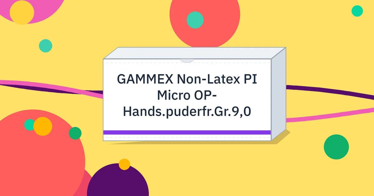Symbolbild: Packung mit der Aufschrift GAMMEX Non-Latex PI Micro OP-Hands.puderfr.Gr.9,0 (PZN 11614892) – Verfügbarkeit und Bezug in Apotheken in Frankfurt am Main