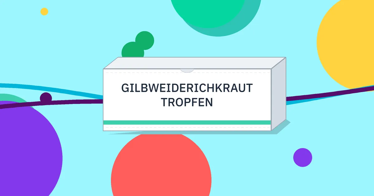 Symbolbild: Packung mit der Aufschrift GILBWEIDERICHKRAUT TROPFEN (PZN 14284165) – Verfügbarkeit und Bezug in Apotheken in Frankfurt am Main