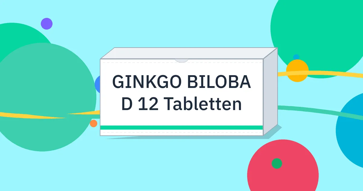 Symbolbild: Packung mit der Aufschrift GINKGO BILOBA D 12 Tabletten (PZN 07168748) – Verfügbarkeit und Bezug in Apotheken in Frankfurt am Main