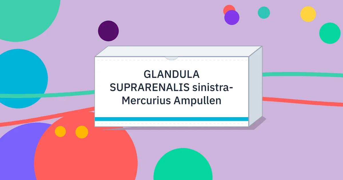 Symbolbild: Packung mit der Aufschrift GLANDULA SUPRARENALIS sinistra-Mercurius Ampullen (PZN 01751530) – Verfügbarkeit und Bezug in Apotheken in Frankfurt am Main