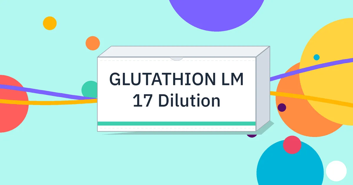 Symbolbild: Packung mit der Aufschrift GLUTATHION LM 17 Dilution (PZN 12879925) – Verfügbarkeit und Bezug in Apotheken in Frankfurt am Main