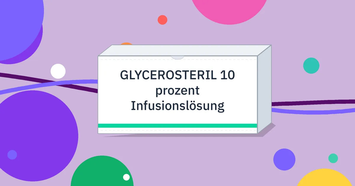 Symbolbild: Packung mit der Aufschrift GLYCEROSTERIL 10 prozent Infusionslösung (PZN 10333441) – Verfügbarkeit und Bezug in Apotheken in Frankfurt am Main