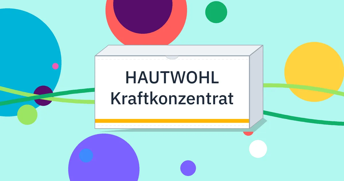 Symbolbild: Packung mit der Aufschrift HAUTWOHL Kraftkonzentrat (PZN 20001266) – Verfügbarkeit und Bezug in Apotheken in Frankfurt am Main