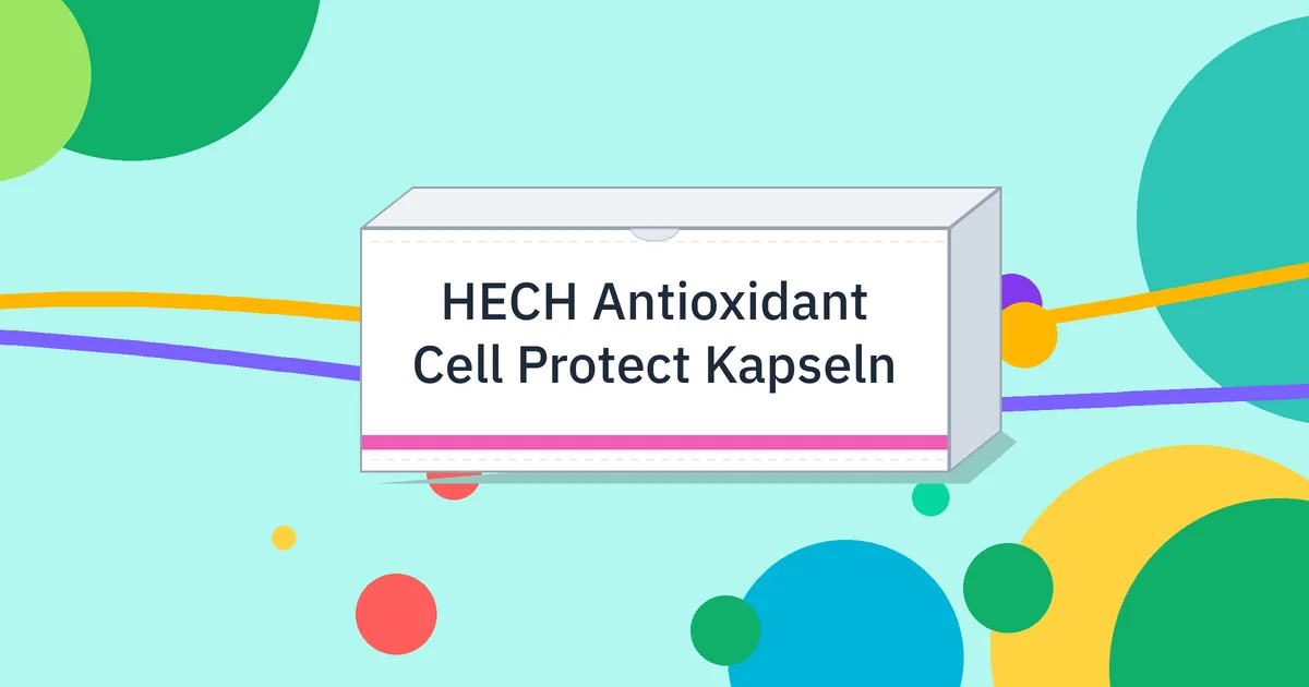 Symbolbild: Packung mit der Aufschrift HECH Antioxidant Cell Protect Kapseln (PZN 09924562) – Verfügbarkeit und Bezug in Apotheken in Frankfurt am Main