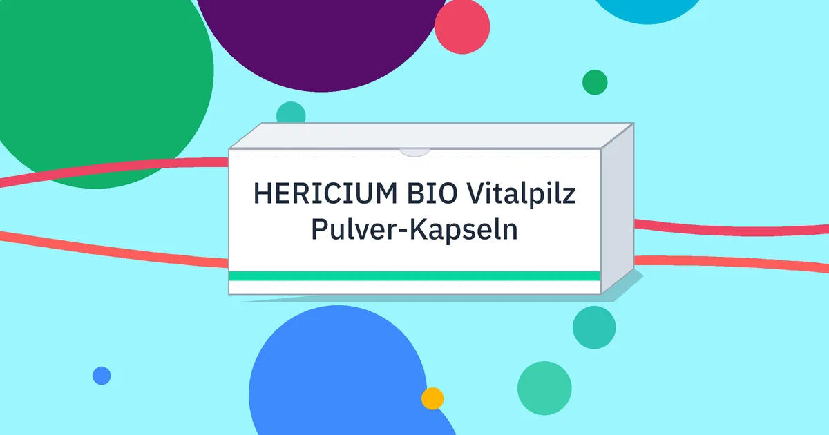 Symbolbild: Packung mit der Aufschrift HERICIUM BIO Vitalpilz Pulver-Kapseln (PZN 11604089) – Verfügbarkeit und Bezug in Apotheken in Frankfurt am Main