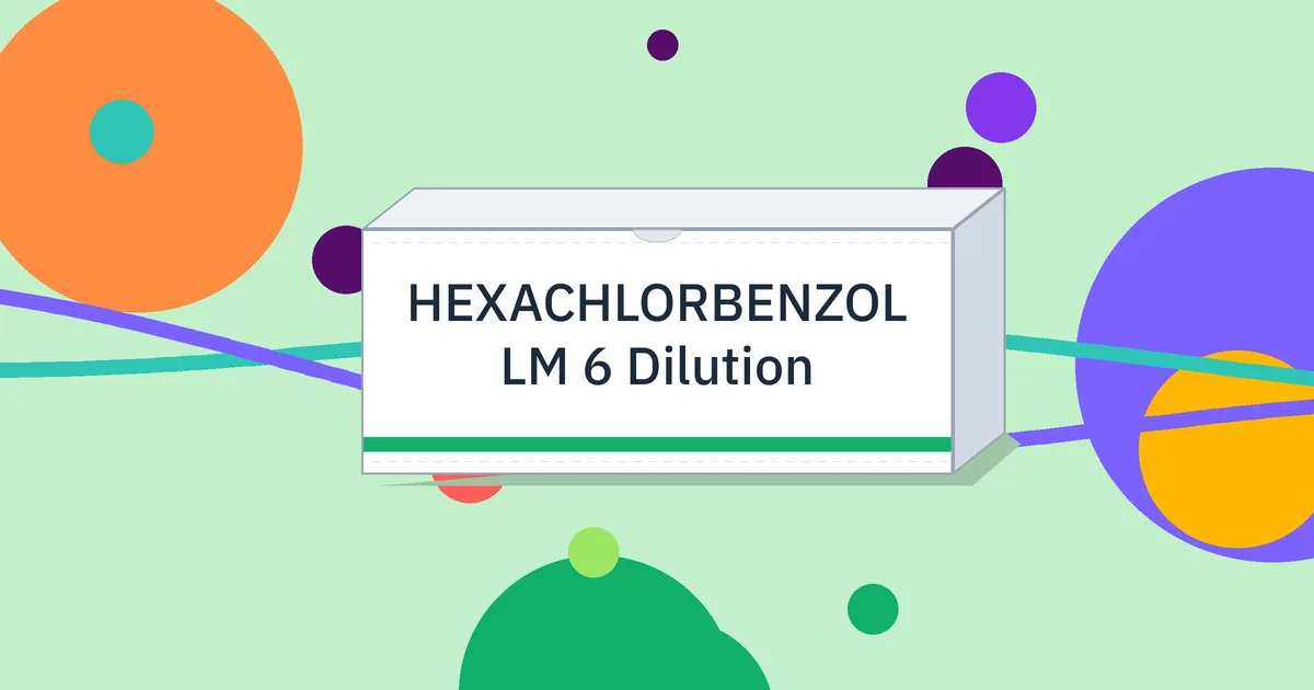Symbolbild: Packung mit der Aufschrift HEXACHLORBENZOL LM 6 Dilution (PZN 12888746) – Verfügbarkeit und Bezug in Apotheken in Frankfurt am Main