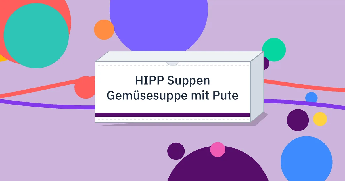 Symbolbild: Packung mit der Aufschrift HIPP Suppen Gemüsesuppe mit Pute (PZN 19383593) – Verfügbarkeit und Bezug in Apotheken in Frankfurt am Main