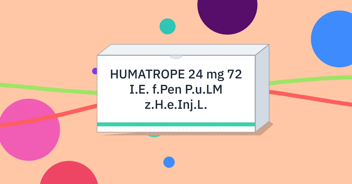 Symbolbild: Packung mit der Aufschrift HUMATROPE 24 mg 72 I.E. f.Pen P.u.LM z.H.e.Inj.L. (PZN 18100357) – Verfügbarkeit und Bezug in Apotheken in Frankfurt am Main