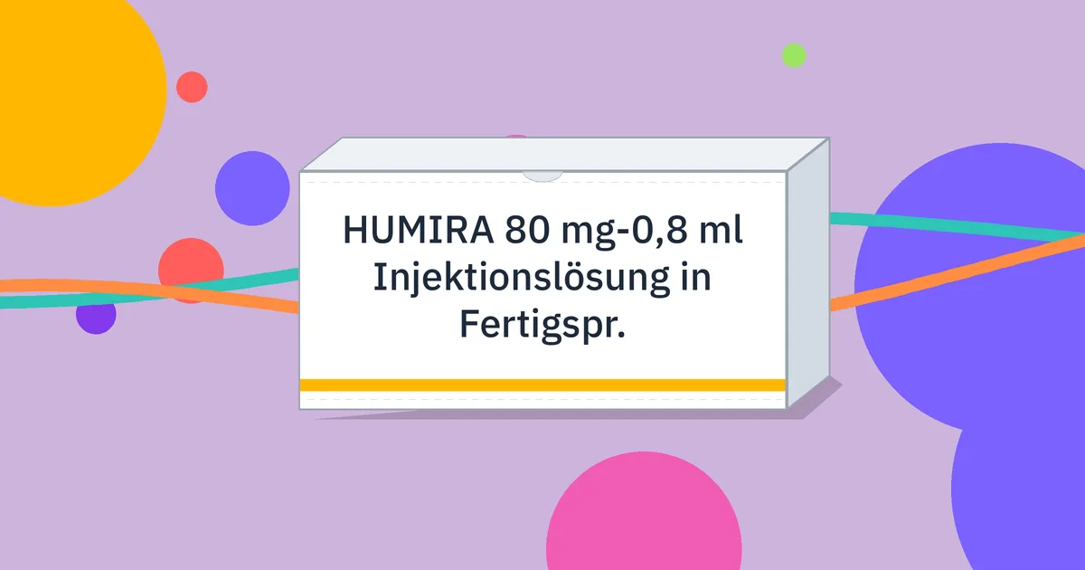 Symbolbild: Packung mit der Aufschrift HUMIRA 80 mg-0,8 ml Injektionslösung in Fertigspr. (PZN 15375214) – Verfügbarkeit und Bezug in Apotheken in Frankfurt am Main