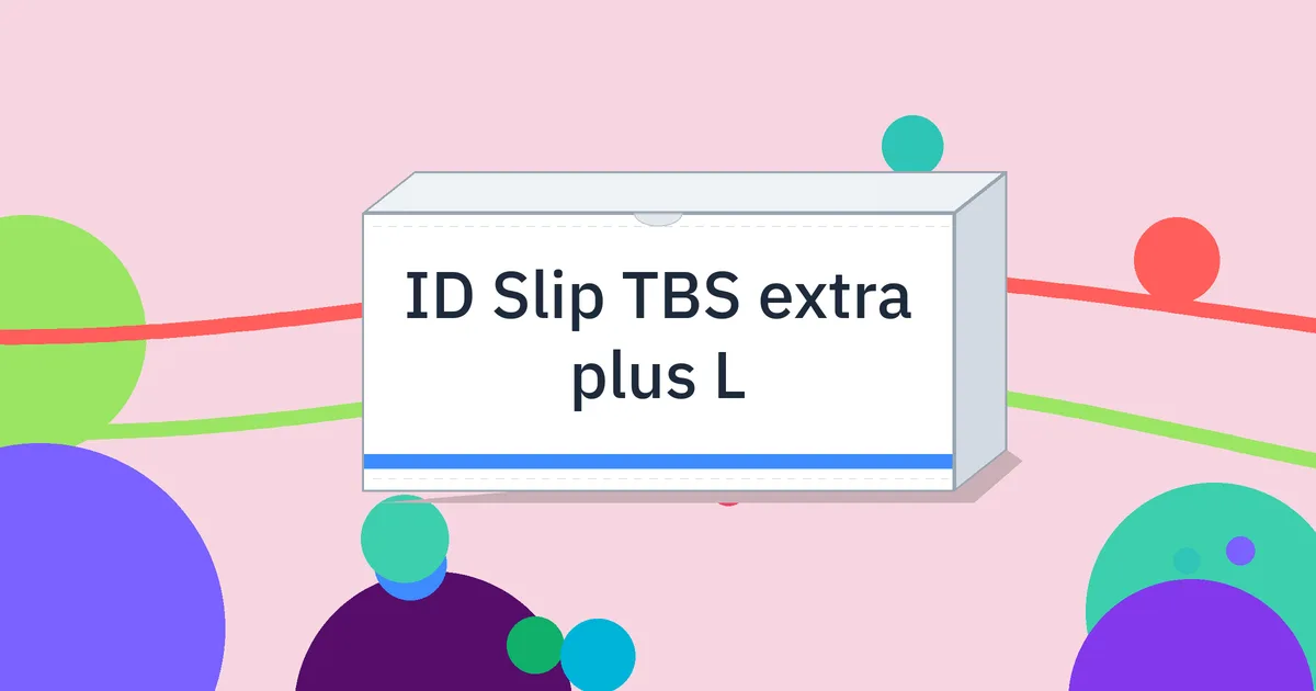 Symbolbild: Packung mit der Aufschrift ID Slip TBS extra plus L (PZN 16626701) – Verfügbarkeit und Bezug in Apotheken in Frankfurt am Main