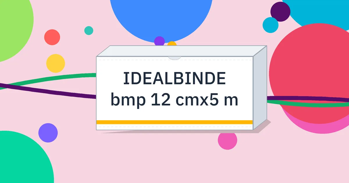 Symbolbild: Packung mit der Aufschrift IDEALBINDE bmp 12 cmx5 m (PZN 16783949) – Verfügbarkeit und Bezug in Apotheken in Frankfurt am Main