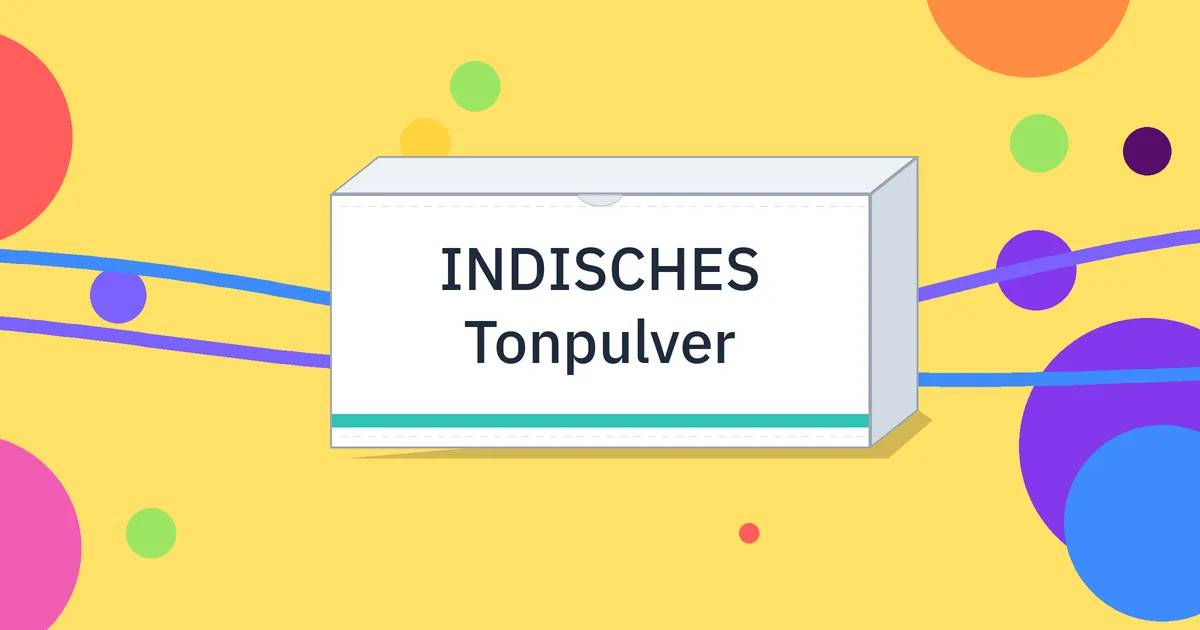 Symbolbild: Packung mit der Aufschrift INDISCHES Tonpulver (PZN 17951751) – Verfügbarkeit und Bezug in Apotheken in Frankfurt am Main