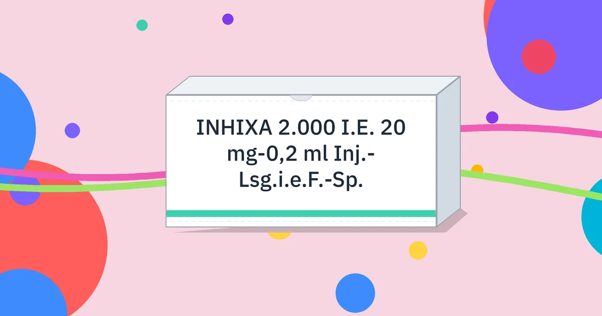 Symbolbild: Packung mit der Aufschrift INHIXA 2.000 I.E. 20 mg-0,2 ml Inj.-Lsg.i.e.F.-Sp. (PZN 14215939) – Verfügbarkeit und Bezug in Apotheken in Frankfurt am Main