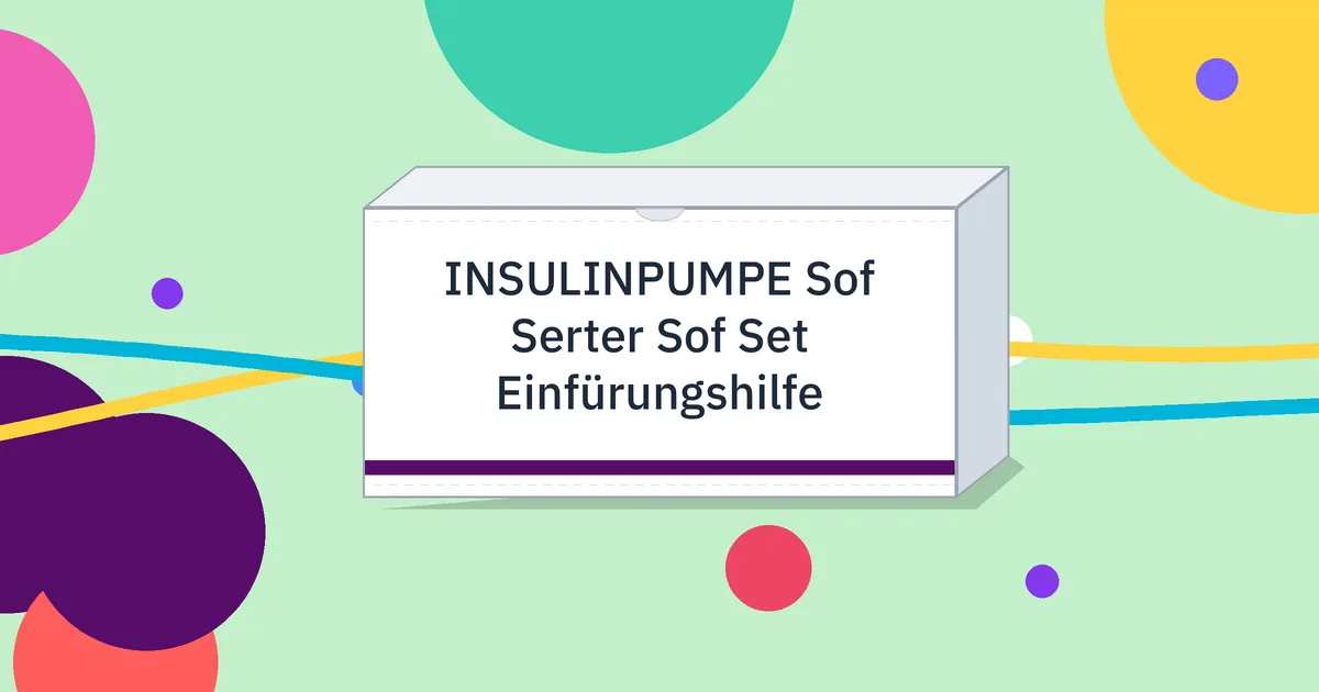 Symbolbild: Packung mit der Aufschrift INSULINPUMPE Sof Serter Sof Set Einfürungshilfe (PZN 00180717) – Verfügbarkeit und Bezug in Apotheken in Frankfurt am Main