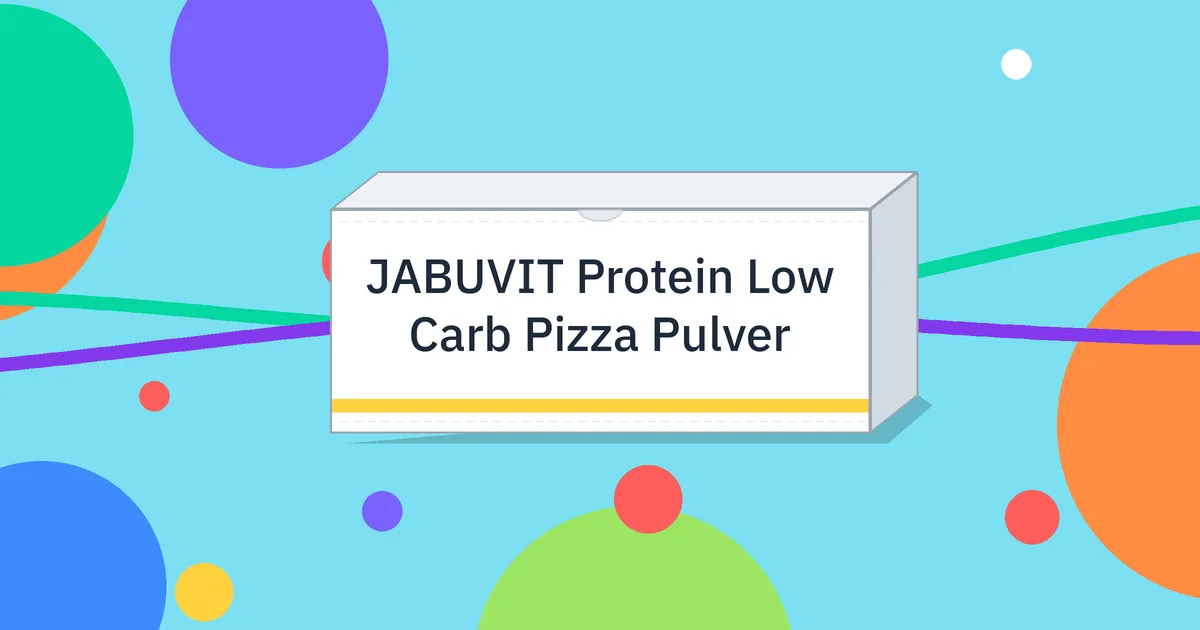 Symbolbild: Packung mit der Aufschrift JABUVIT Protein Low Carb Pizza Pulver (PZN 07021991) – Verfügbarkeit und Bezug in Apotheken in Frankfurt am Main