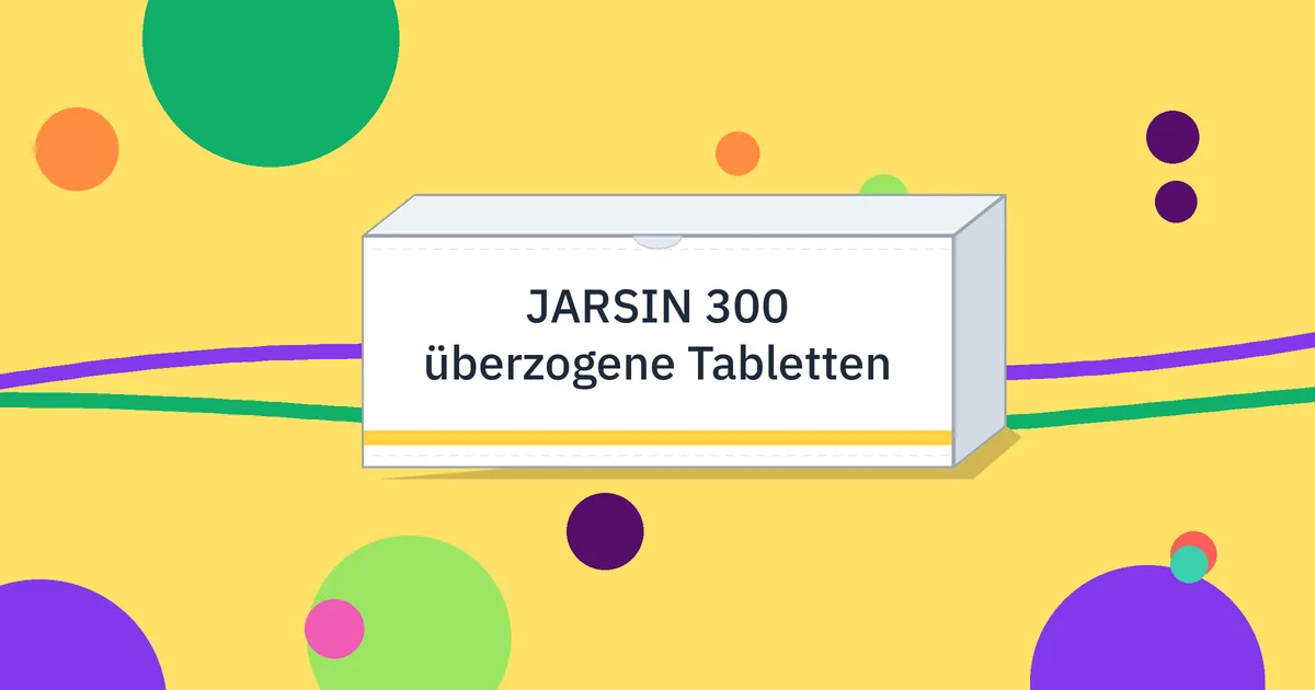 Symbolbild: Packung mit der Aufschrift JARSIN 300 überzogene Tabletten (PZN 04877964) – Verfügbarkeit und Bezug in Apotheken in Frankfurt am Main