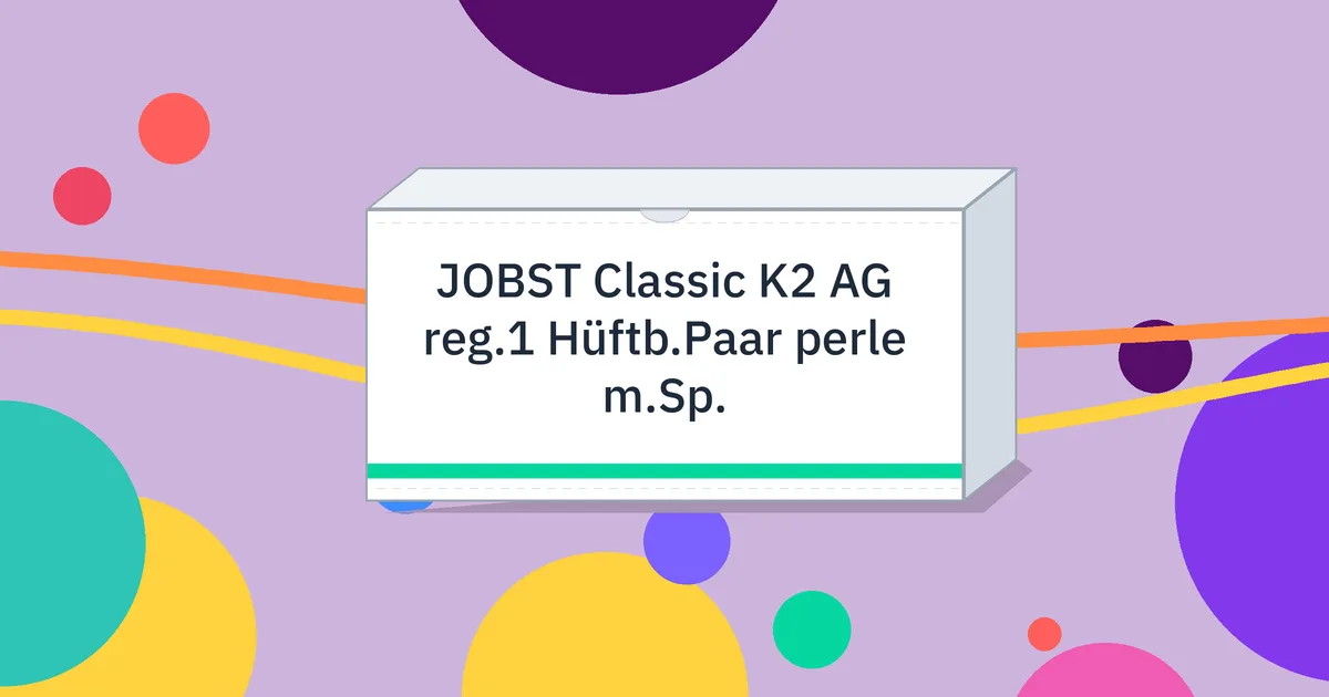 Symbolbild: Packung mit der Aufschrift JOBST Classic K2 AG reg.1 Hüftb.Paar perle m.Sp. (PZN 13066354) – Verfügbarkeit und Bezug in Apotheken in Frankfurt am Main