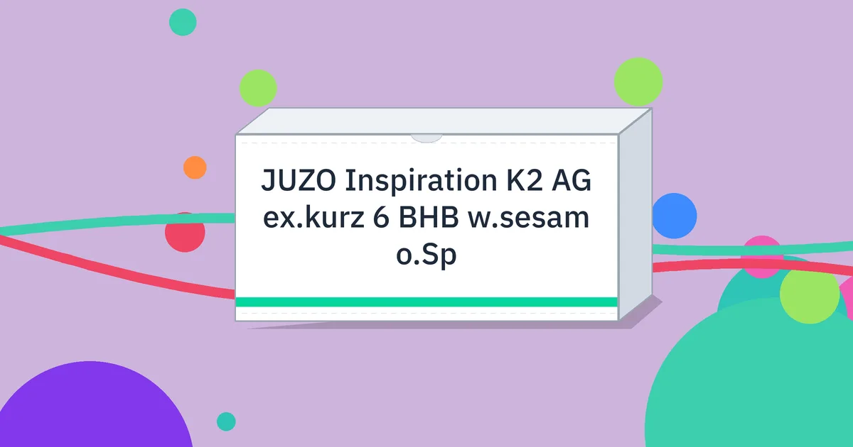 Symbolbild: Packung mit der Aufschrift JUZO Inspiration K2 AG ex.kurz 6 BHB w.sesam o.Sp (PZN 14851954) – Verfügbarkeit und Bezug in Apotheken in Frankfurt am Main