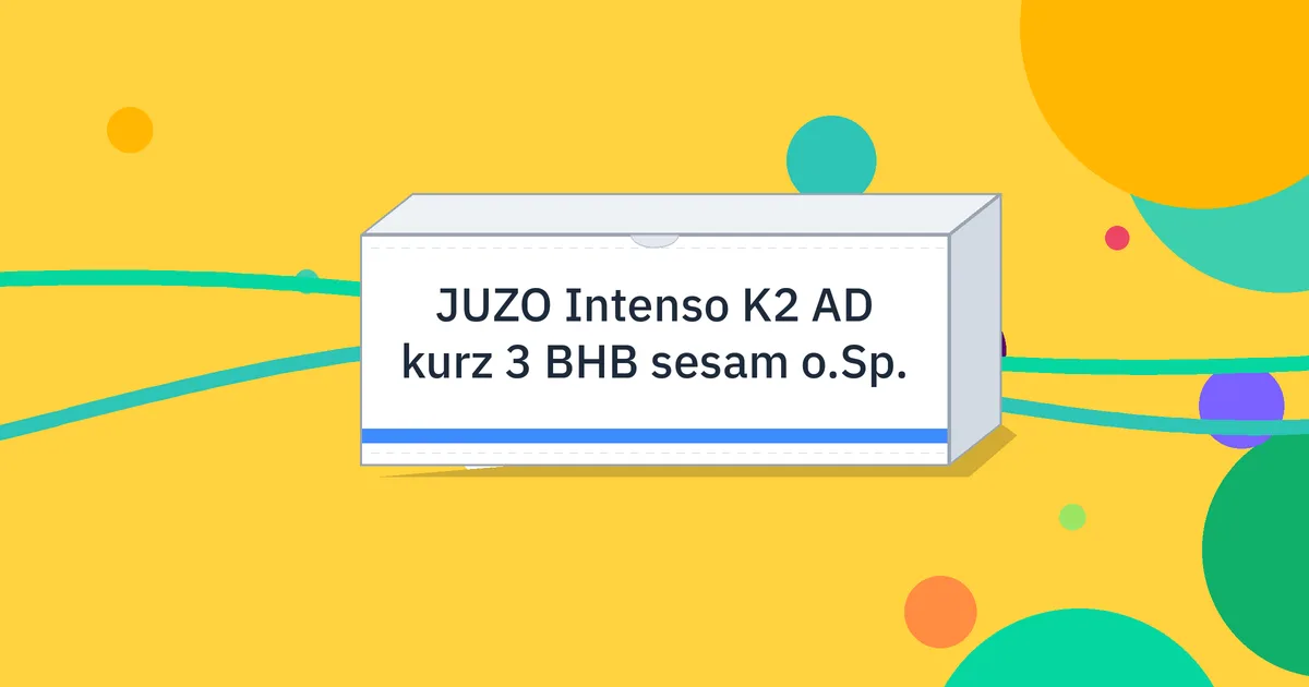 Symbolbild: Packung mit der Aufschrift JUZO Intenso K2 AD kurz 3 BHB sesam o.Sp. (PZN 18625019) – Verfügbarkeit und Bezug in Apotheken in Frankfurt am Main