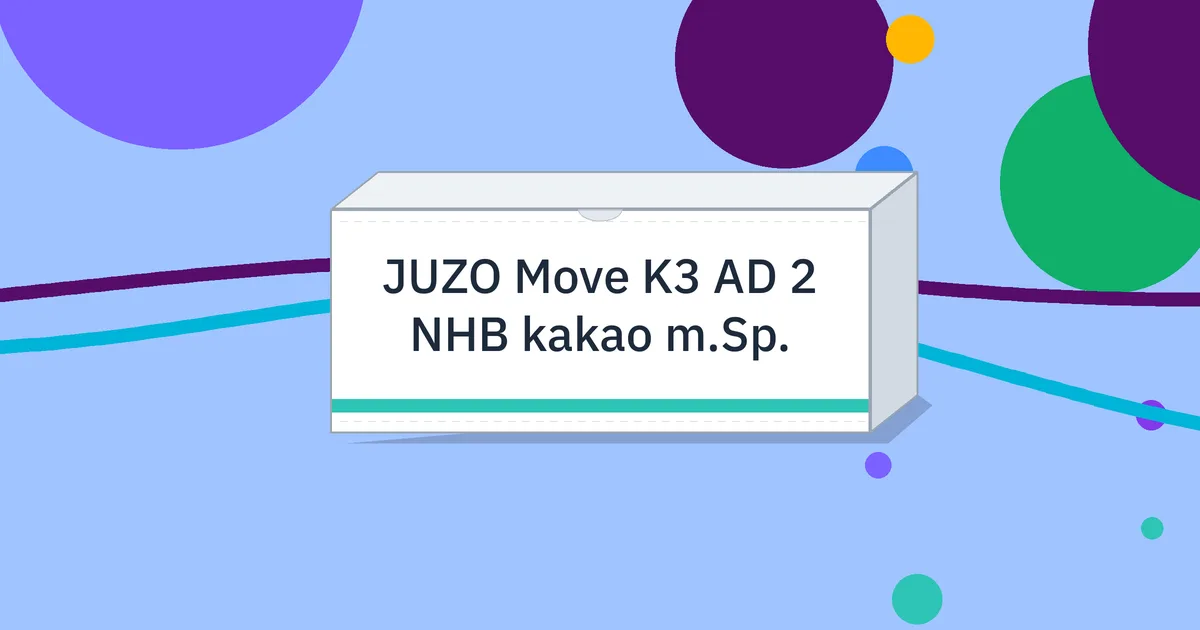 Symbolbild: Packung mit der Aufschrift JUZO Move K3 AD 2 NHB kakao m.Sp. (PZN 18570838) – Verfügbarkeit und Bezug in Apotheken in Frankfurt am Main