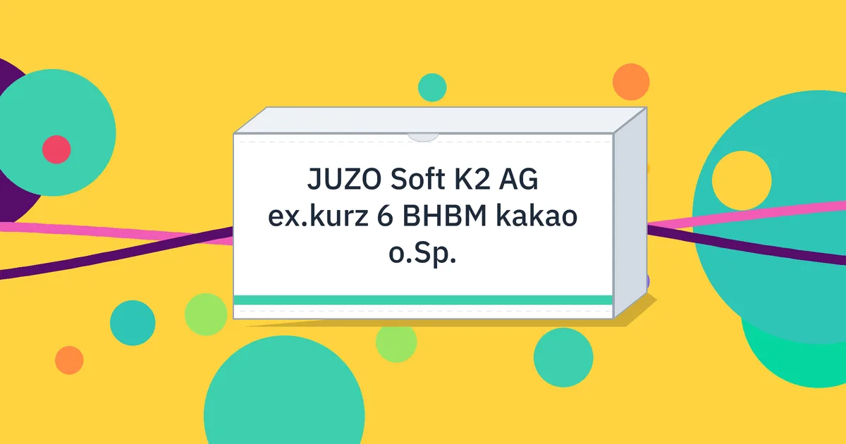 Symbolbild: Packung mit der Aufschrift JUZO Soft K2 AG ex.kurz 6 BHBM kakao o.Sp. (PZN 14862596) – Verfügbarkeit und Bezug in Apotheken in Frankfurt am Main