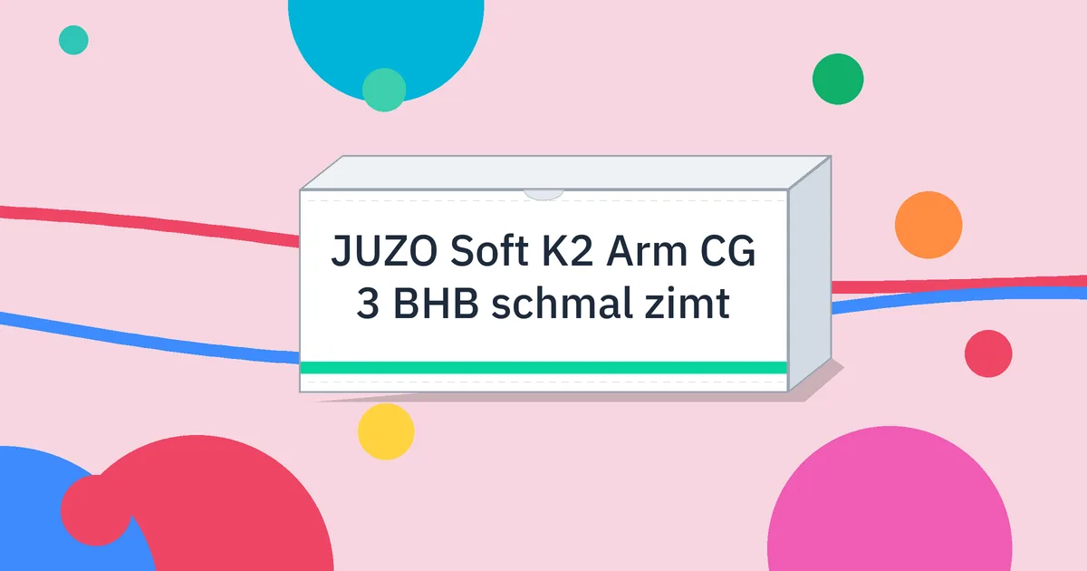 Symbolbild: Packung mit der Aufschrift JUZO Soft K2 Arm CG 3 BHB schmal zimt (PZN 15511338) – Verfügbarkeit und Bezug in Apotheken in Frankfurt am Main