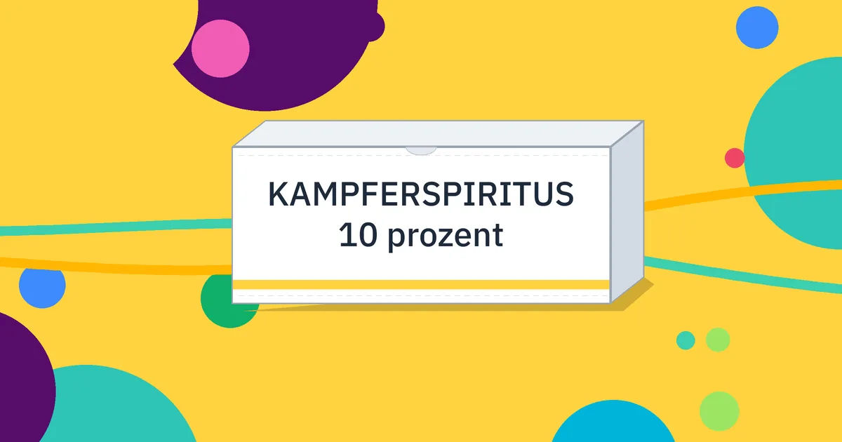 Symbolbild: Packung mit der Aufschrift KAMPFERSPIRITUS 10 prozent (PZN 14164478) – Verfügbarkeit und Bezug in Apotheken in Frankfurt am Main
