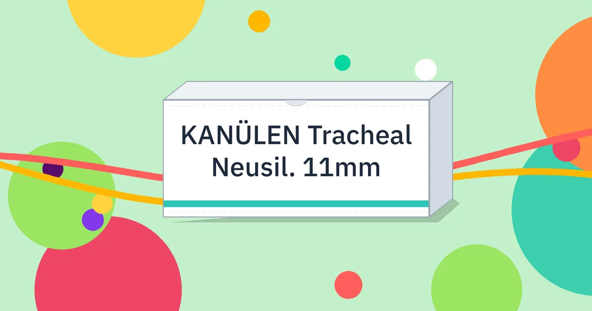Symbolbild: Packung mit der Aufschrift KANÜLEN Tracheal Neusil. 11mm (PZN 01965679) – Verfügbarkeit und Bezug in Apotheken in Frankfurt am Main