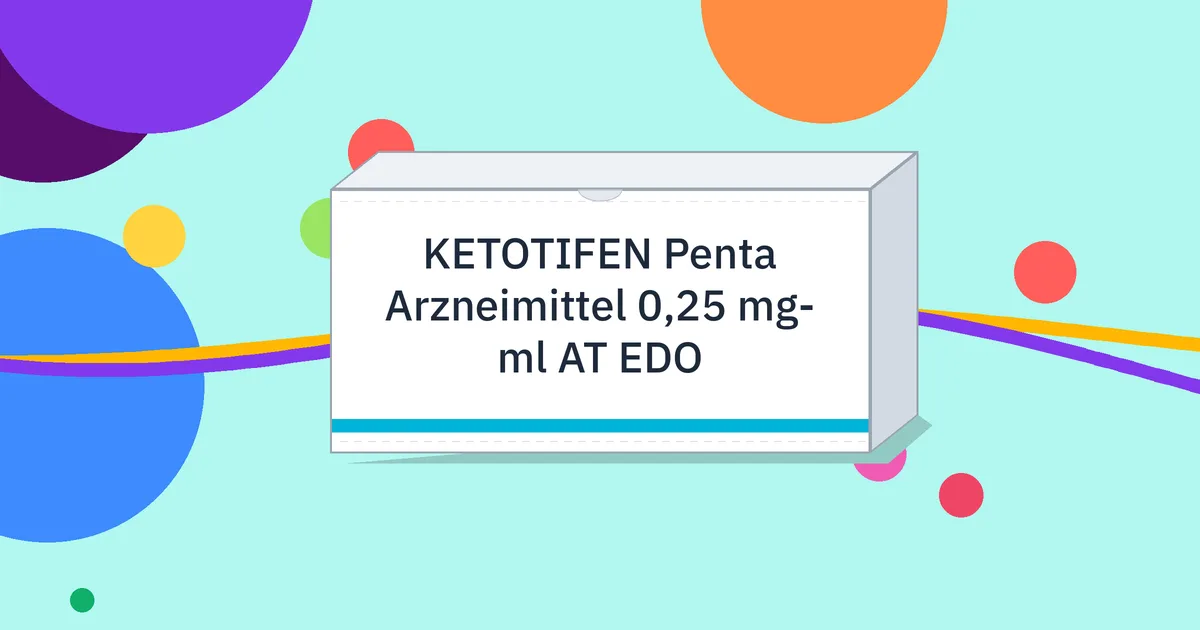 Symbolbild: Packung mit der Aufschrift KETOTIFEN Penta Arzneimittel 0,25 mg-ml AT EDO (PZN 18491932) – Verfügbarkeit und Bezug in Apotheken in Frankfurt am Main