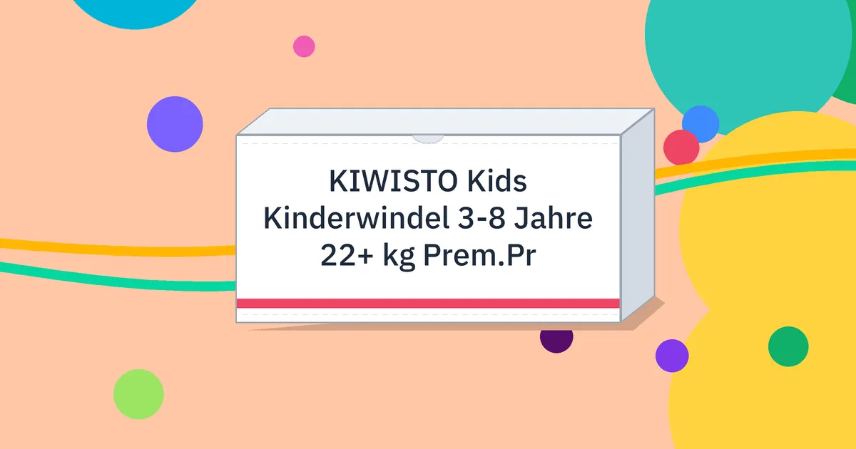 Symbolbild: Packung mit der Aufschrift KIWISTO Kids Kinderwindel 3-8 Jahre 22+ kg Prem.Pr (PZN 16587214) – Verfügbarkeit und Bezug in Apotheken in Frankfurt am Main