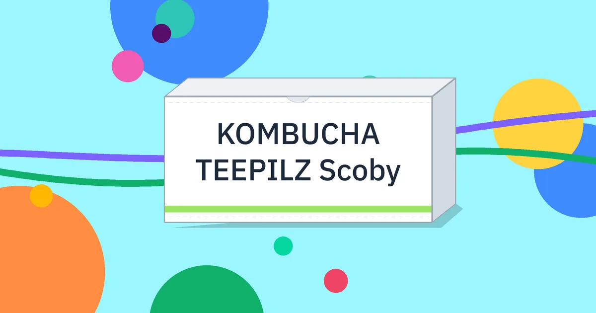 Symbolbild: Packung mit der Aufschrift KOMBUCHA TEEPILZ Scoby (PZN 14358461) – Verfügbarkeit und Bezug in Apotheken in Frankfurt am Main