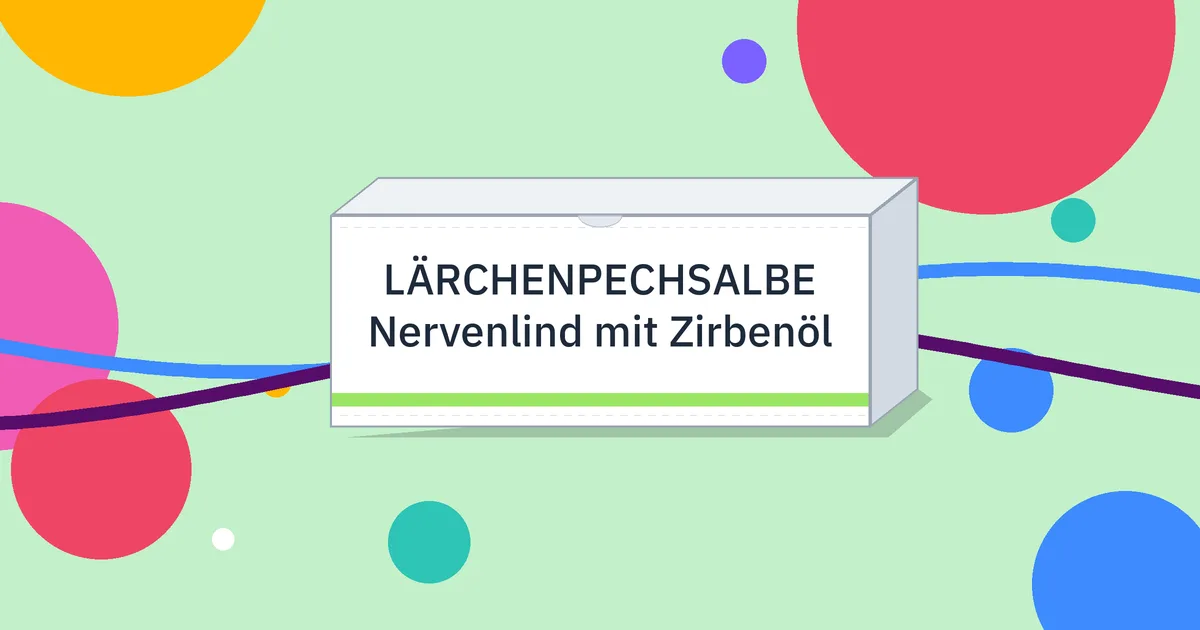 Symbolbild: Packung mit der Aufschrift LÄRCHENPECHSALBE Nervenlind mit Zirbenöl (PZN 12465744) – Verfügbarkeit und Bezug in Apotheken in Frankfurt am Main