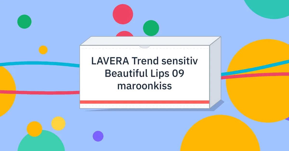 Symbolbild: Packung mit der Aufschrift LAVERA Trend sensitiv Beautiful Lips 09 maroonkiss (PZN 06128385) – Verfügbarkeit und Bezug in Apotheken in Frankfurt am Main