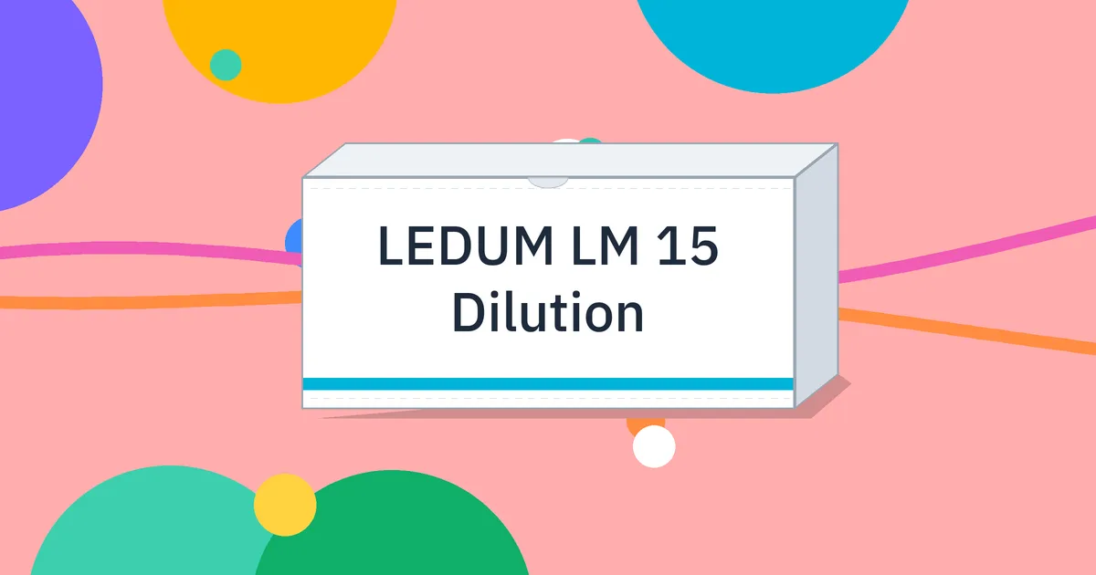 Symbolbild: Packung mit der Aufschrift LEDUM LM 15 Dilution (PZN 12930230) – Verfügbarkeit und Bezug in Apotheken in Frankfurt am Main