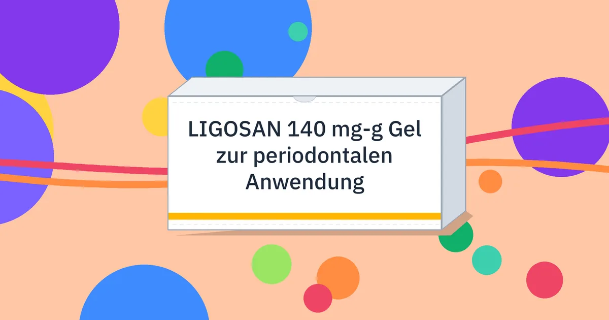 Symbolbild: Packung mit der Aufschrift LIGOSAN 140 mg-g Gel zur periodontalen Anwendung (PZN 19926444) – Verfügbarkeit und Bezug in Apotheken in Frankfurt am Main