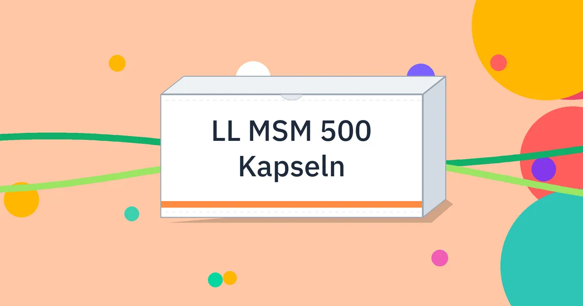 Symbolbild: Packung mit der Aufschrift LL MSM 500 Kapseln (PZN 19794511) – Verfügbarkeit und Bezug in Apotheken in Frankfurt am Main