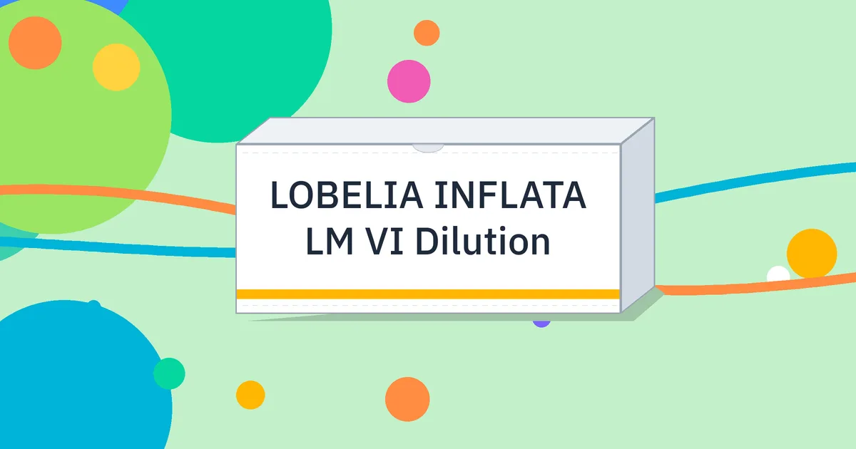 Symbolbild: Packung mit der Aufschrift LOBELIA INFLATA LM VI Dilution (PZN 04496222) – Verfügbarkeit und Bezug in Apotheken in Frankfurt am Main