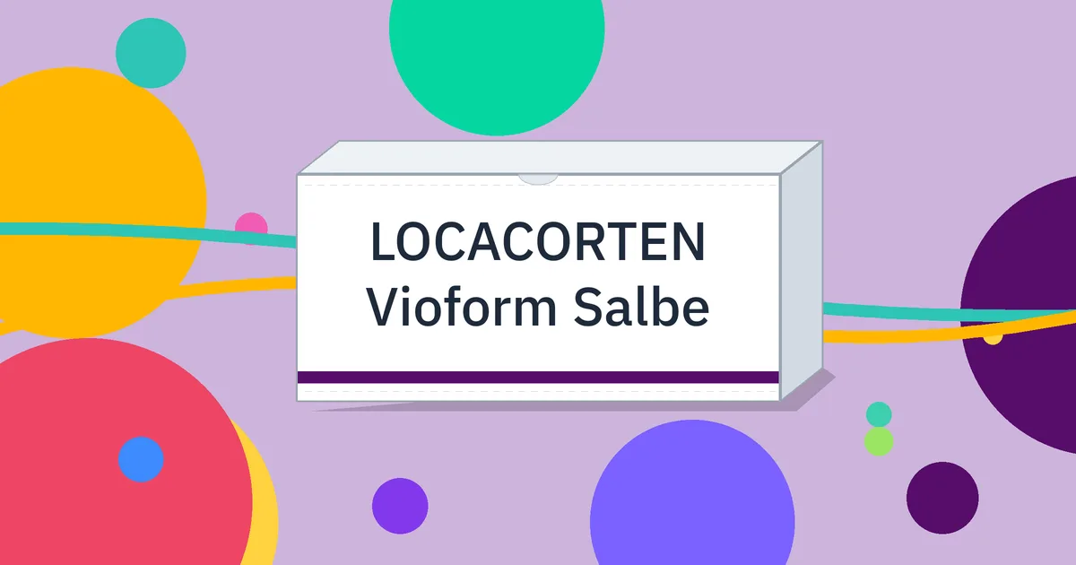 Symbolbild: Packung mit der Aufschrift LOCACORTEN Vioform Salbe (PZN 04994954) – Verfügbarkeit und Bezug in Apotheken in Frankfurt am Main