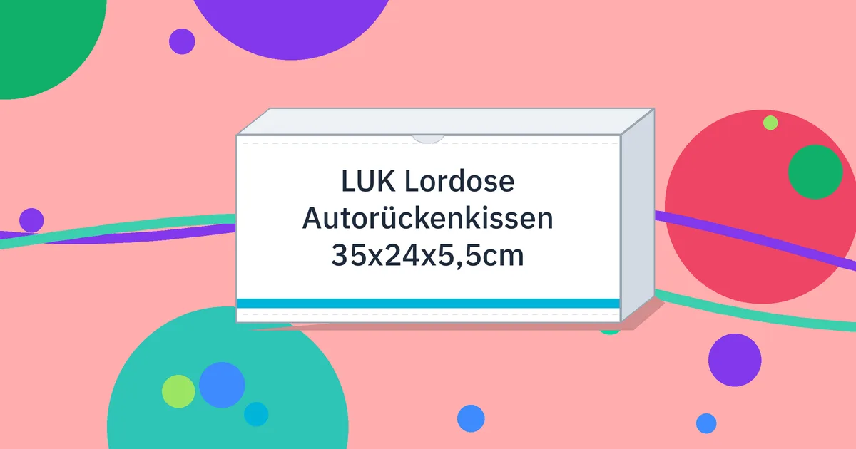 Symbolbild: Packung mit der Aufschrift LUK Lordose Autorückenkissen 35x24x5,5cm (PZN 05704409) – Verfügbarkeit und Bezug in Apotheken in Frankfurt am Main